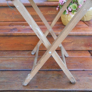 Green Canvas and Oak Folding Camping Stool Portable Hardwood Outdoor ...