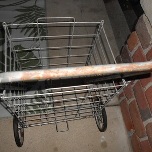 Rustic Vintage Rolling Cart, by Dennis Mitchell Industries Metal Wire ...