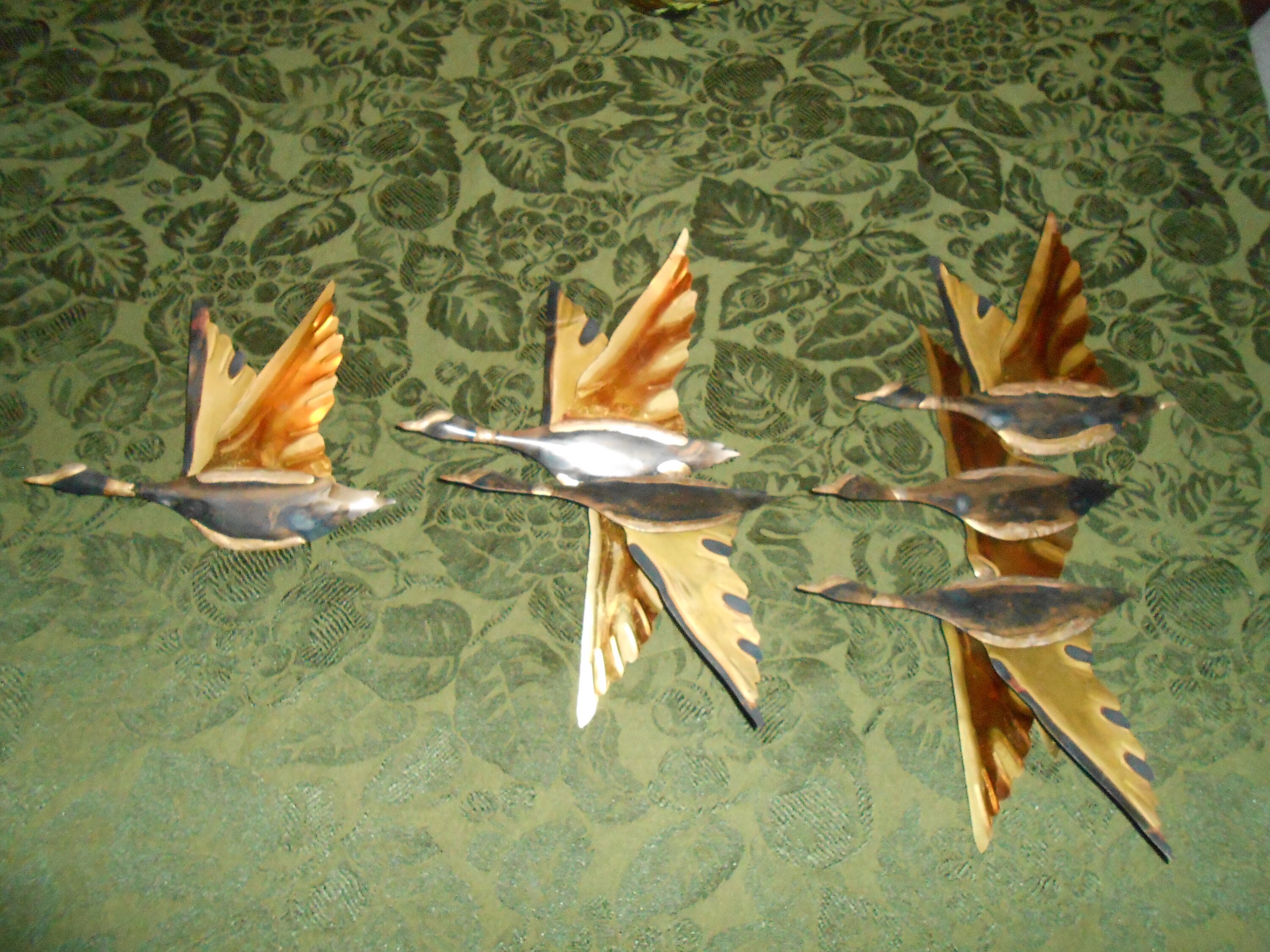 Vintage Set of Three Copper Ducks/Geese In Flight Wall | Etsy