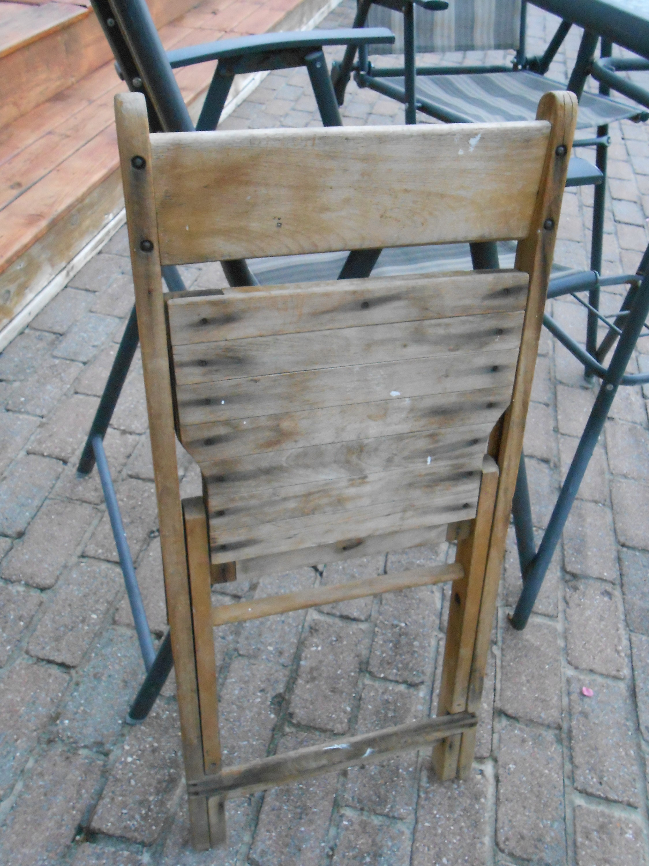 Vintage Folding Chair wood chair Camp chair Folding Seat | Etsy