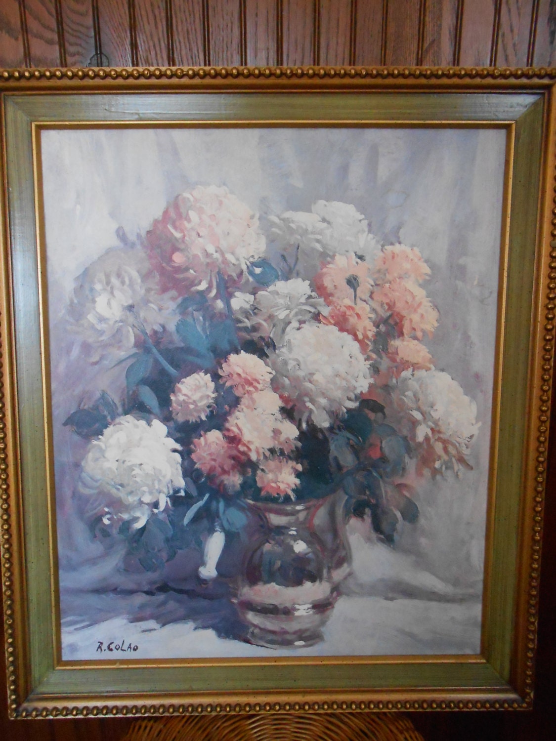 Vintage R. Colao Print With Beautiful Frame - Etsy