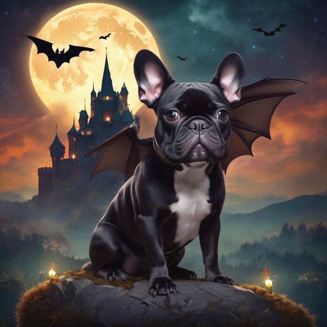 French Bulldog Halloween french Bulldog printable Halloween Dog Art ...