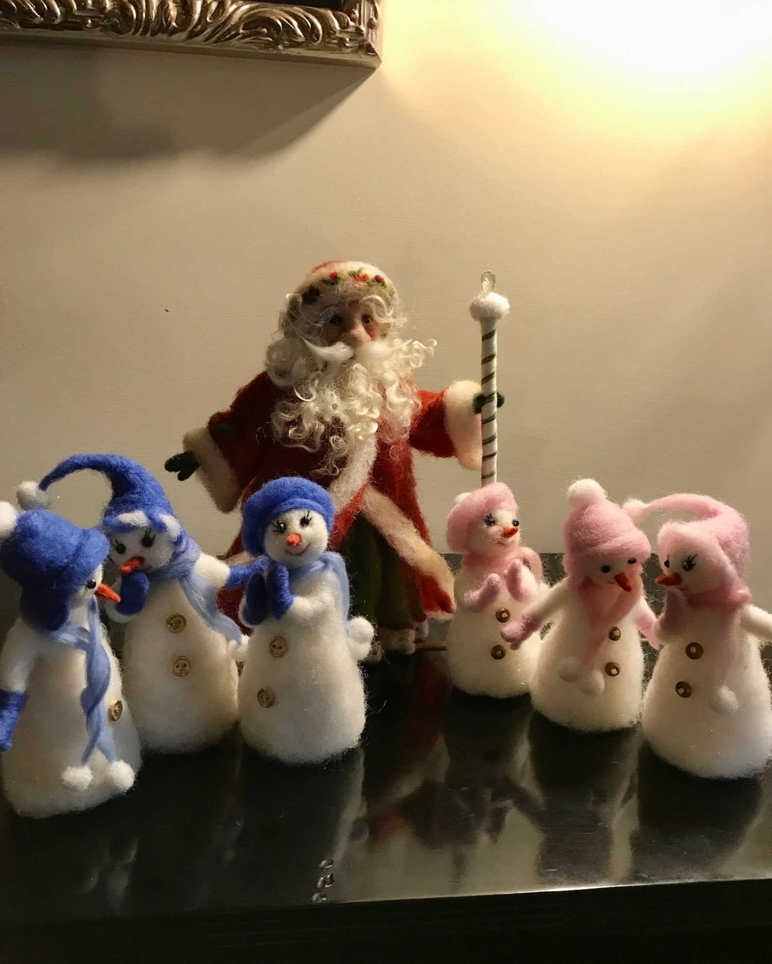 Needle Felted Snowman, Snow Girl, Christmas, Christmas Gift, Christmas ...