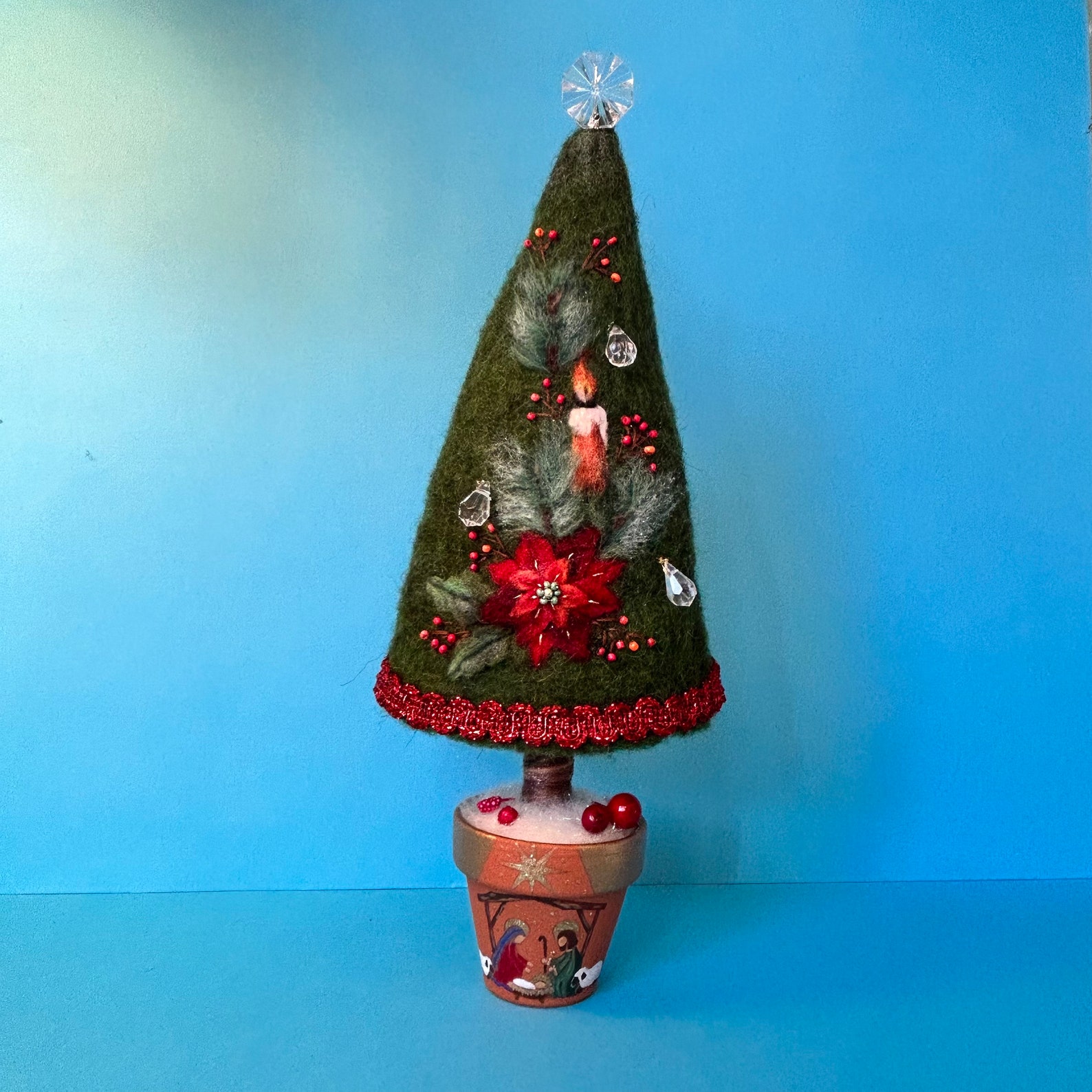 Needle Felted Christmas Tree, Christmas Gift, Christmas Tree, Christmas ...