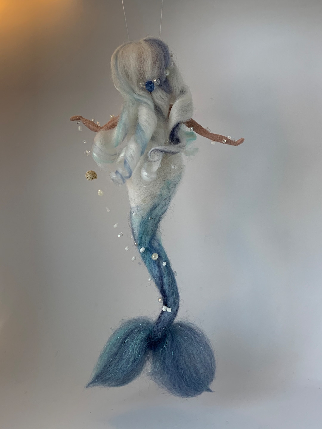 Needle Felted Mermaid, Waldorf Inspired, Felted Mermaid, Mermaid, Wool ...