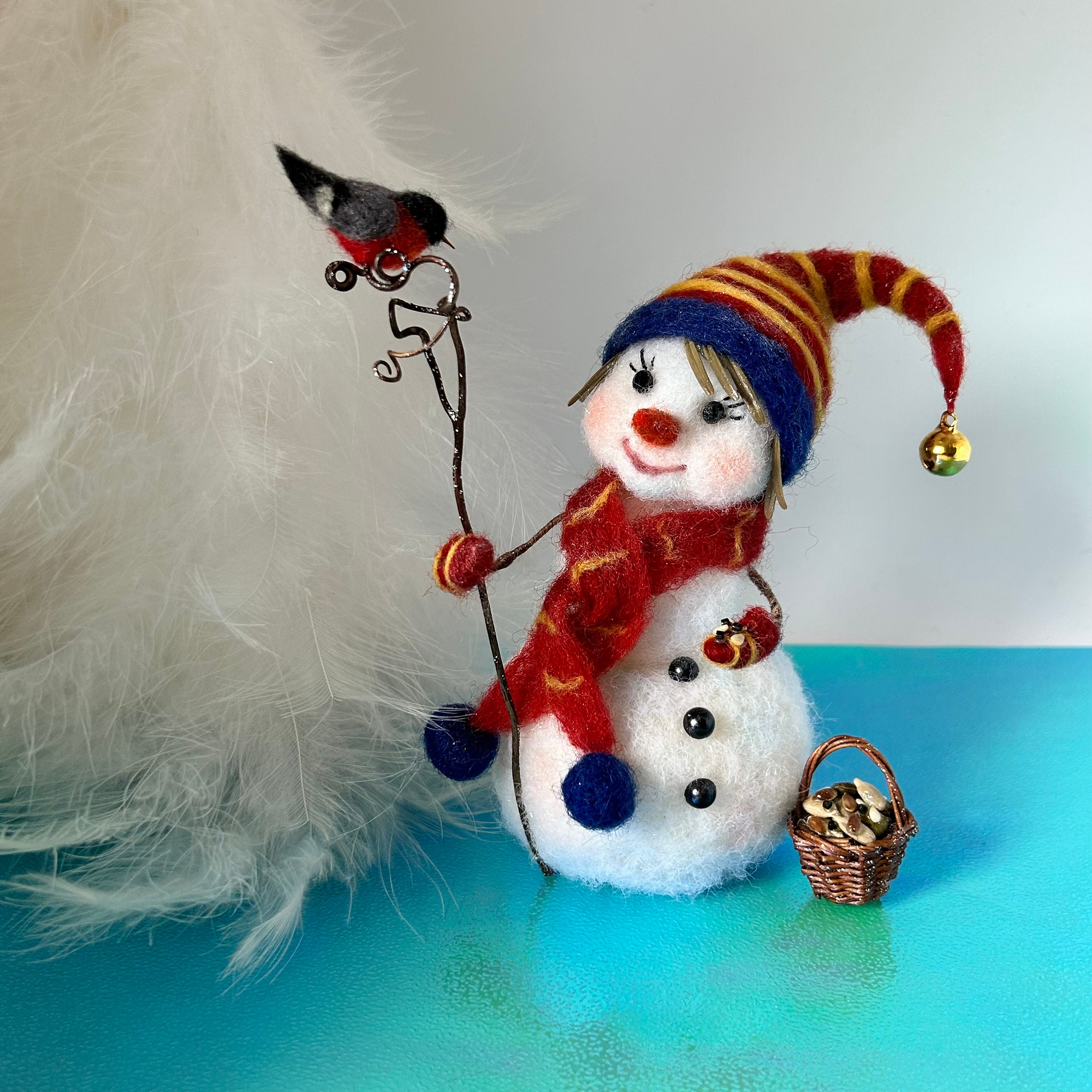 Needle Felted Snowman, Christmas Decor, Christmas Doll, Christmas Gift ...