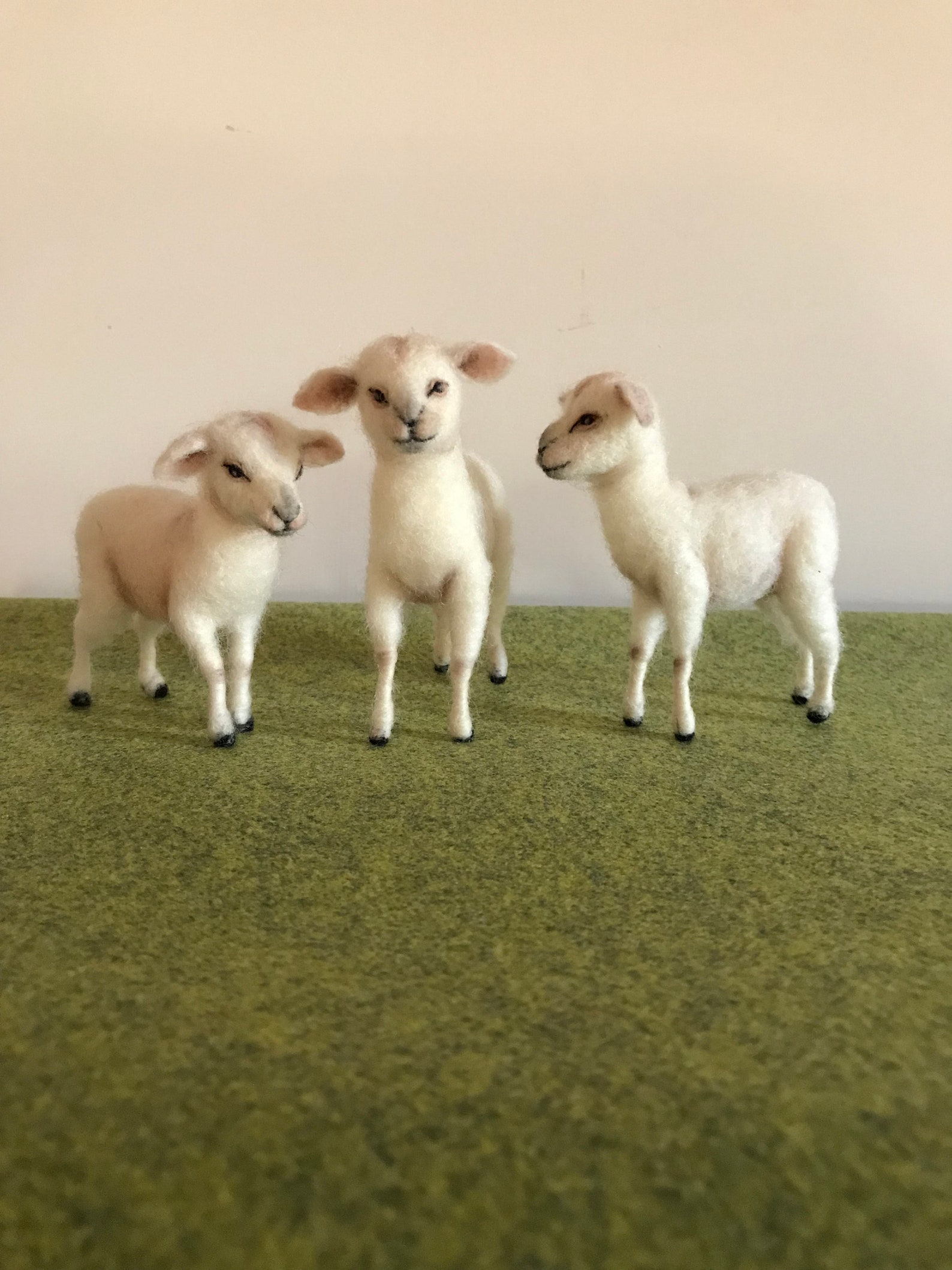 Needle Felted Sheep, Sheep, Wool Felt Sculpture, Wool Nativity Sheep ...