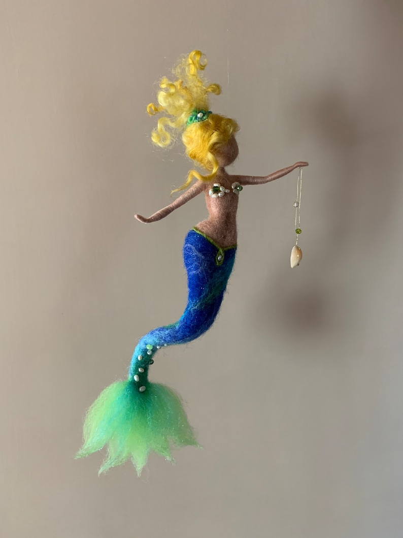 Needle Felted Mermaid, Waldorf Inspired, Felted Mermaid, Mermaid, Wool ...