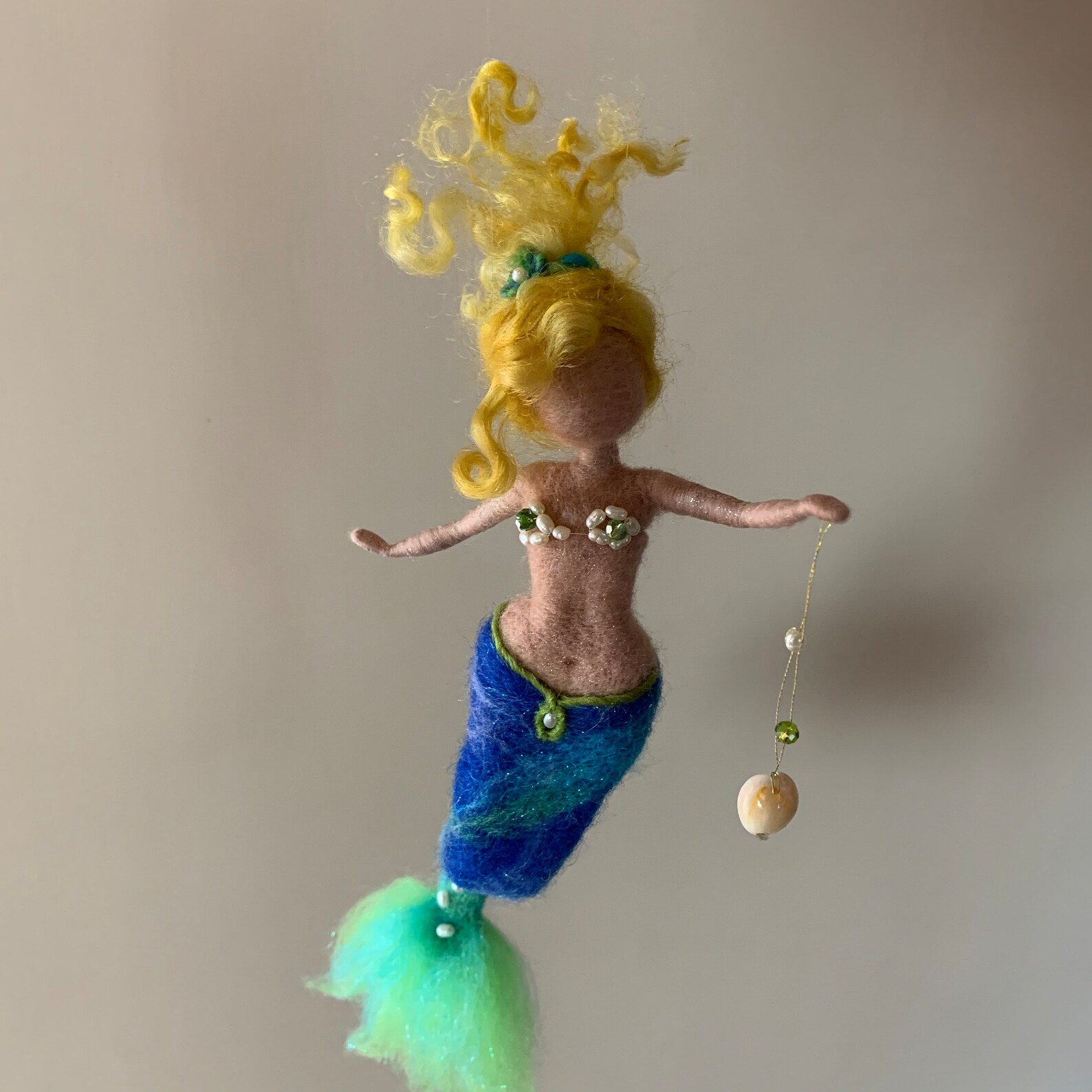 Needle Felted Mermaid, Waldorf Inspired, Felted Mermaid, Mermaid, Wool ...
