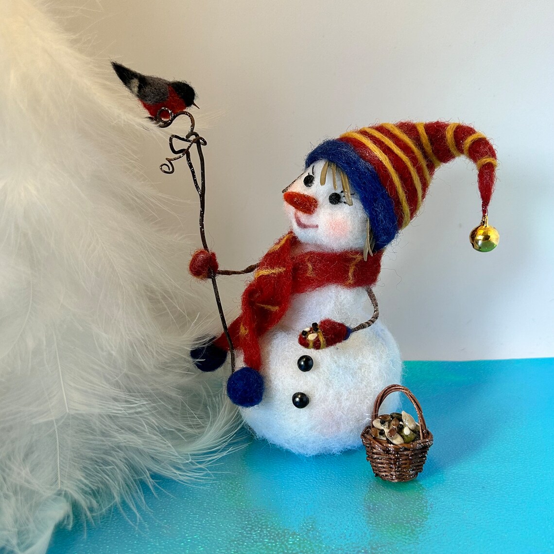 Needle Felted Snowman, Christmas Decor, Christmas Doll, Christmas Gift ...