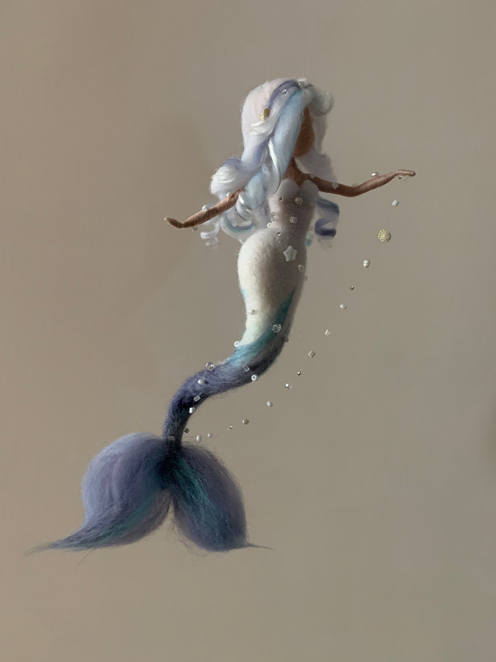 Needle Felted Mermaid, Waldorf Inspired, Felted Mermaid, Mermaid, Wool ...