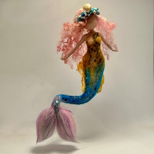 Needle Felted Mermaid, Waldorf Inspired, Felted Mermaid, Mermaid, Wool ...