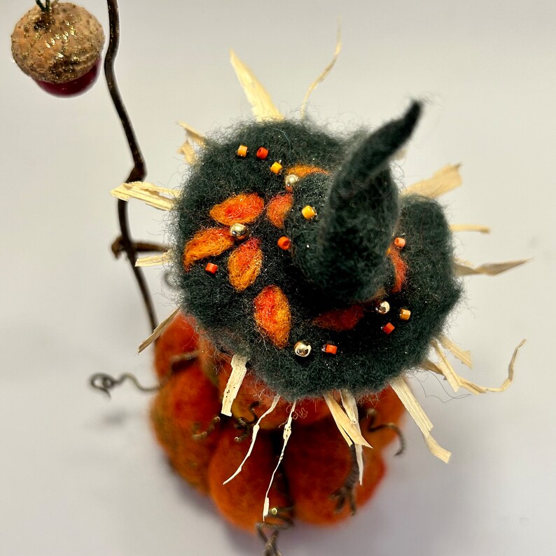 Needle Felted Pumpkin, Pumpkin, Felted Pumpkin, Halloween Decoration ...