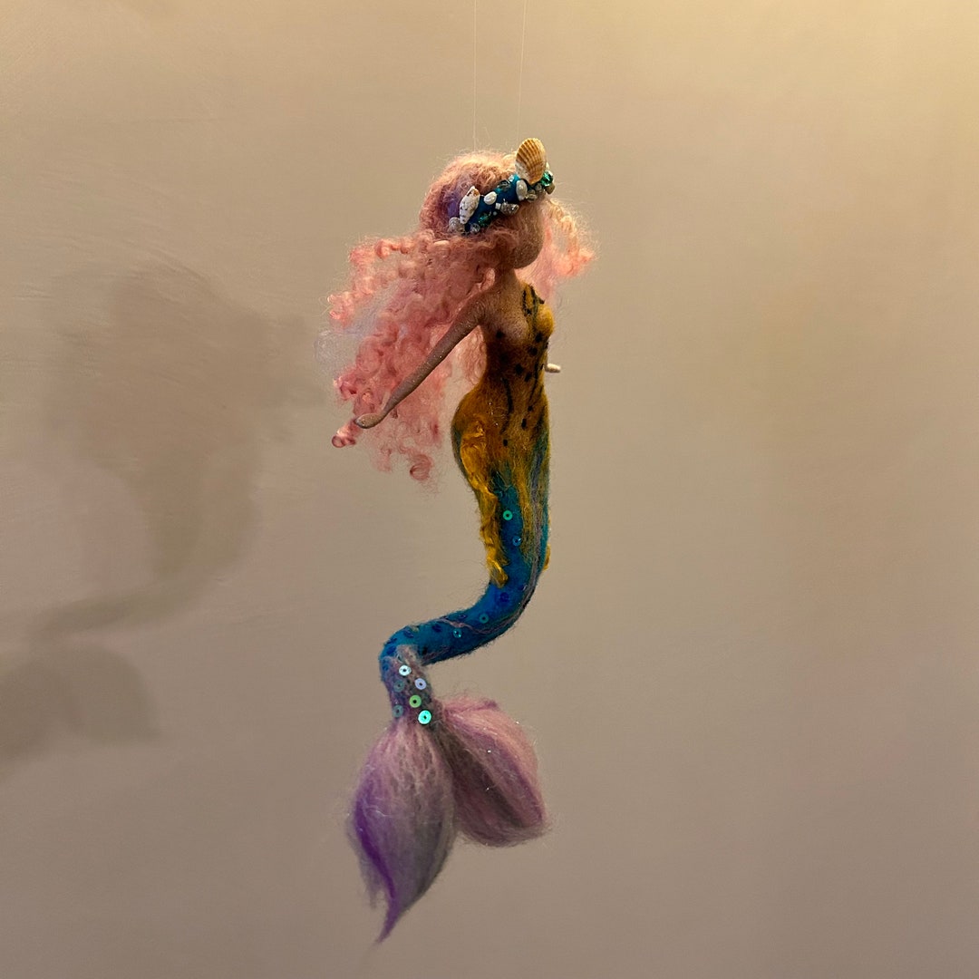 Needle Felted Mermaid, Waldorf Inspired, Felted Mermaid, Mermaid, Wool ...