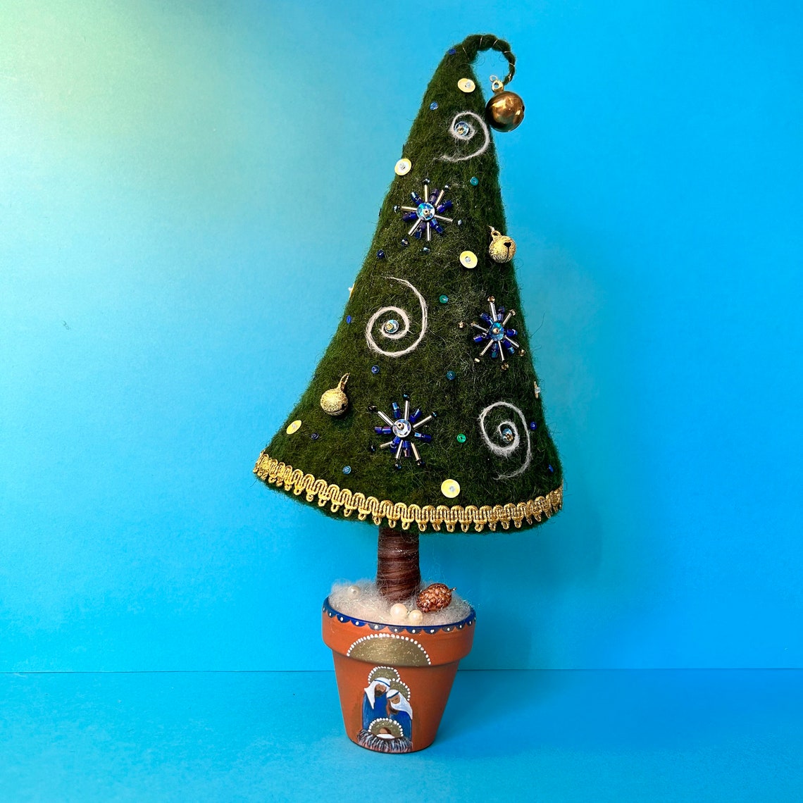 Needle Felted Christmas Tree, Christmas Gift, Christmas Tree, Christmas ...