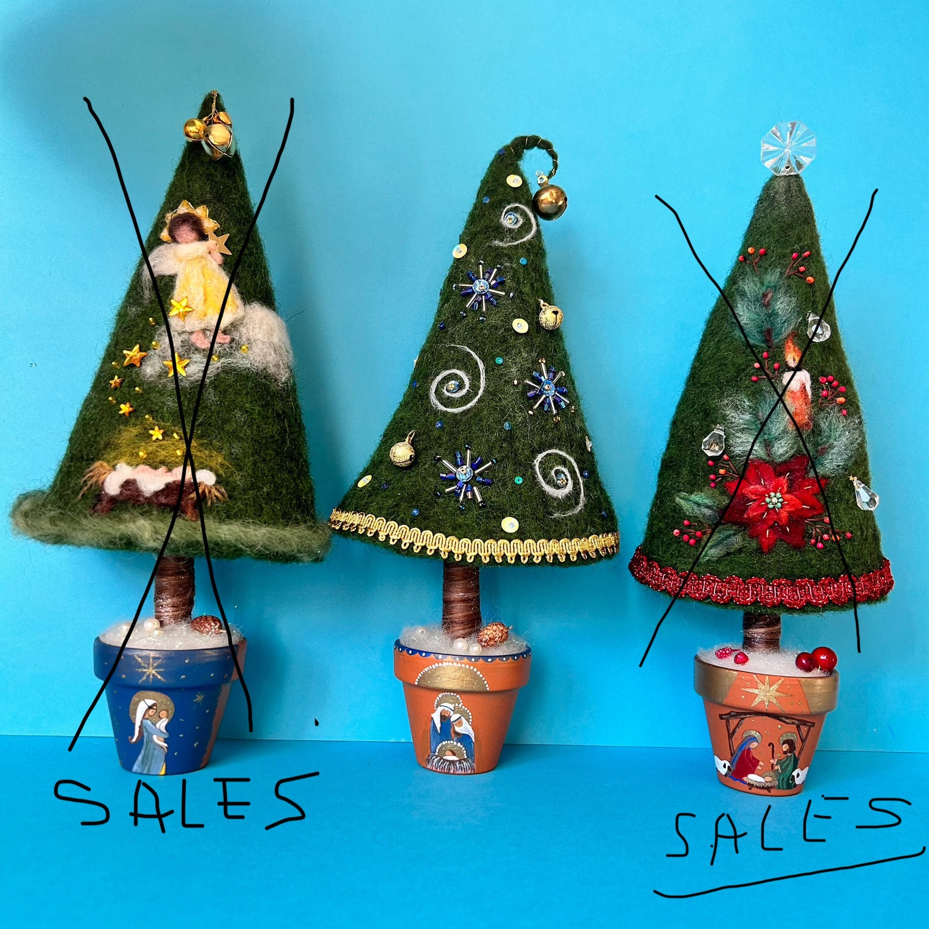 Needle Felted Christmas Tree, Christmas Gift, Christmas Tree, Christmas ...