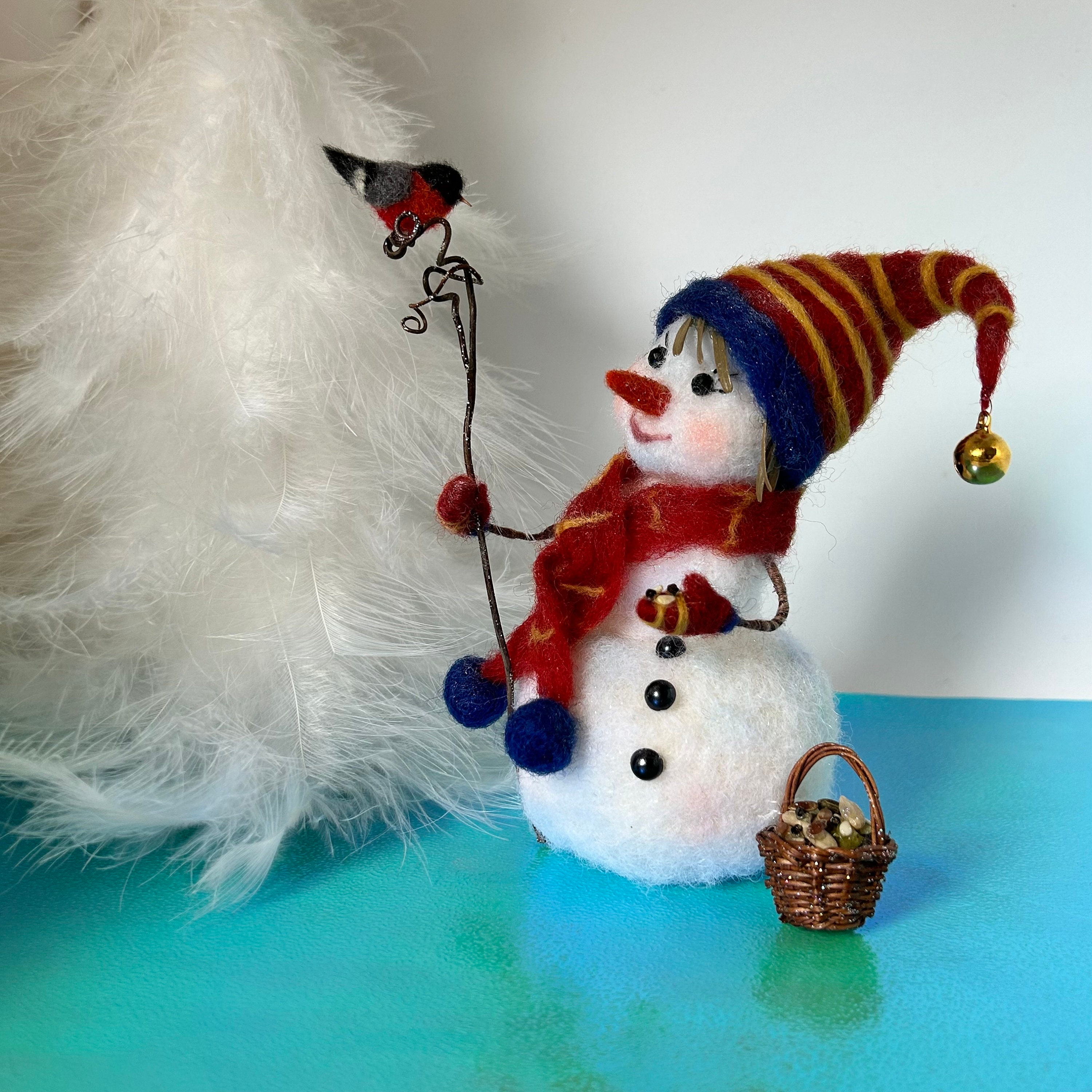 Needle Felted Snowman, Christmas Decor, Christmas Doll, Christmas Gift ...