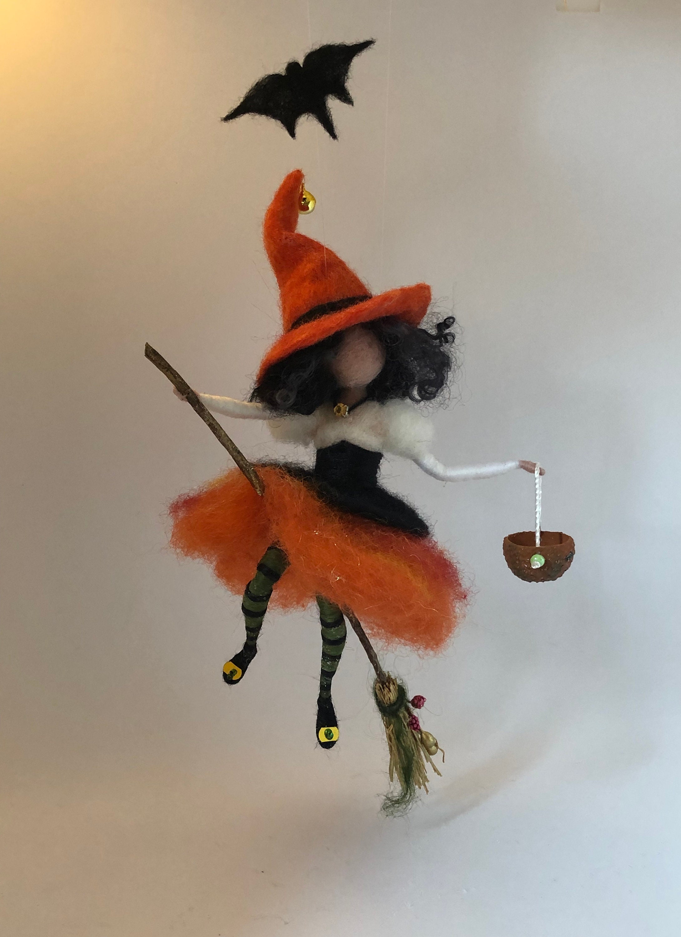 Needle Felted Witch, Waldorf Inspired, Felted Doll, Felted Witch, Witch ...