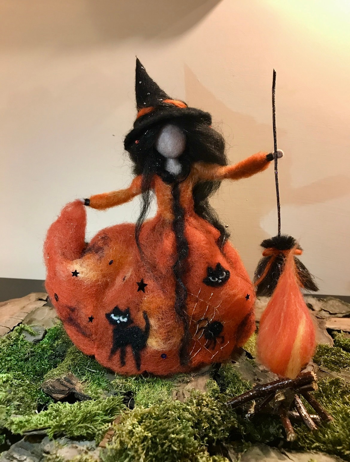 Needle Felted Witch, Waldorf Inspired, Felted Doll, Felted Witch, Witch ...