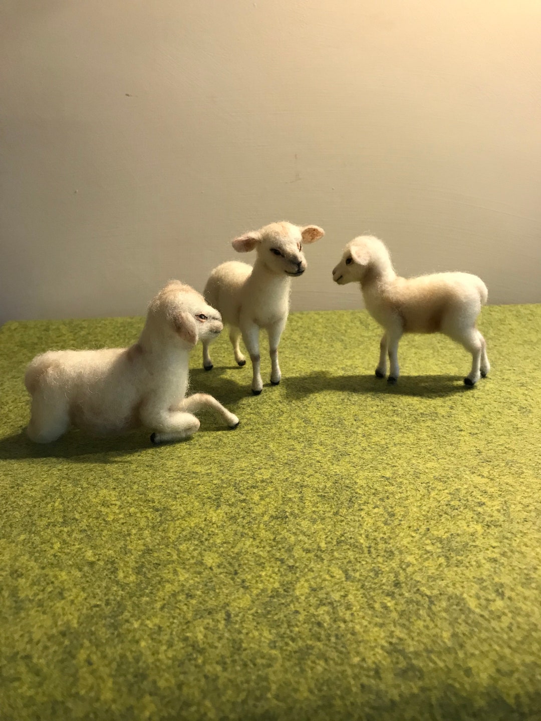 Needle Felted Sheep, Sheep, Wool Felt Sculpture, Wool Nativity Sheep, Needle Felted Animal ...