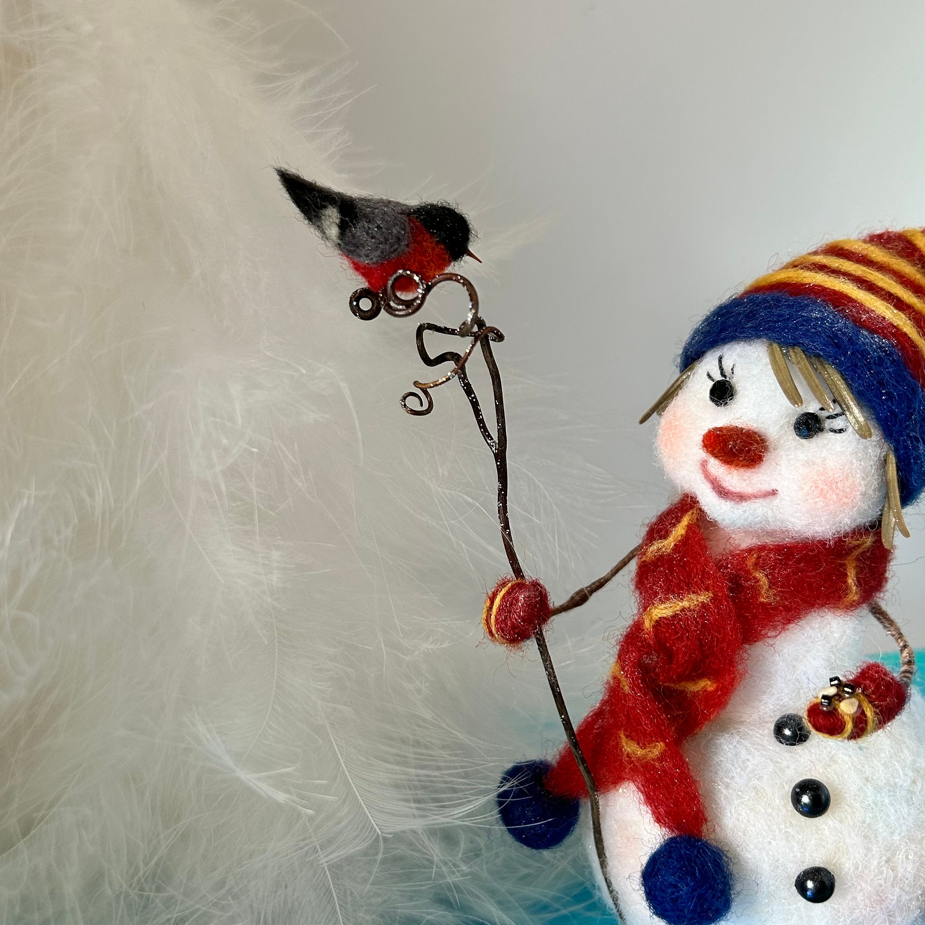 Needle Felted Snowman, Christmas Decor, Christmas Doll, Christmas Gift ...