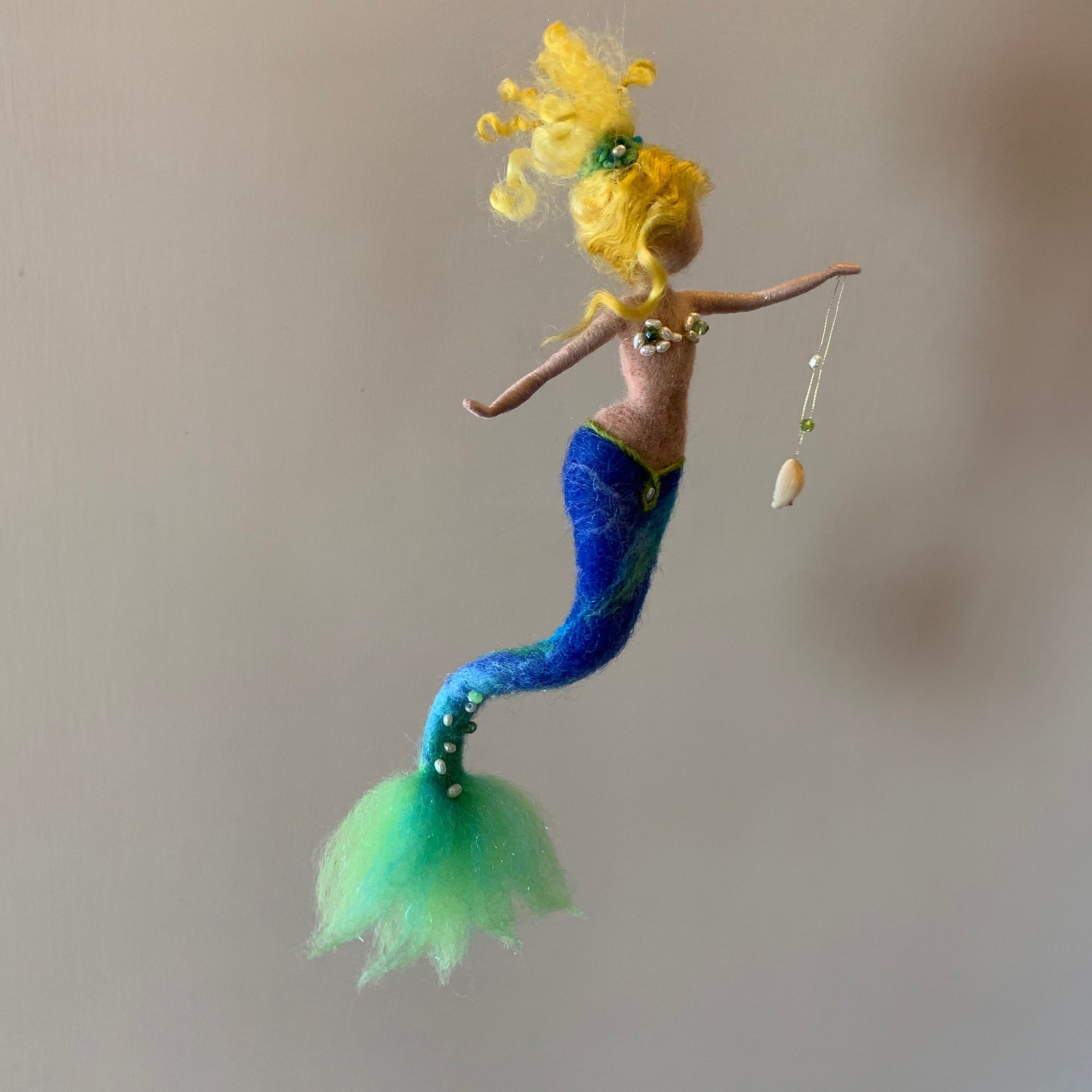 Needle Felted Mermaid, Waldorf Inspired, Felted Mermaid, Mermaid, Wool ...