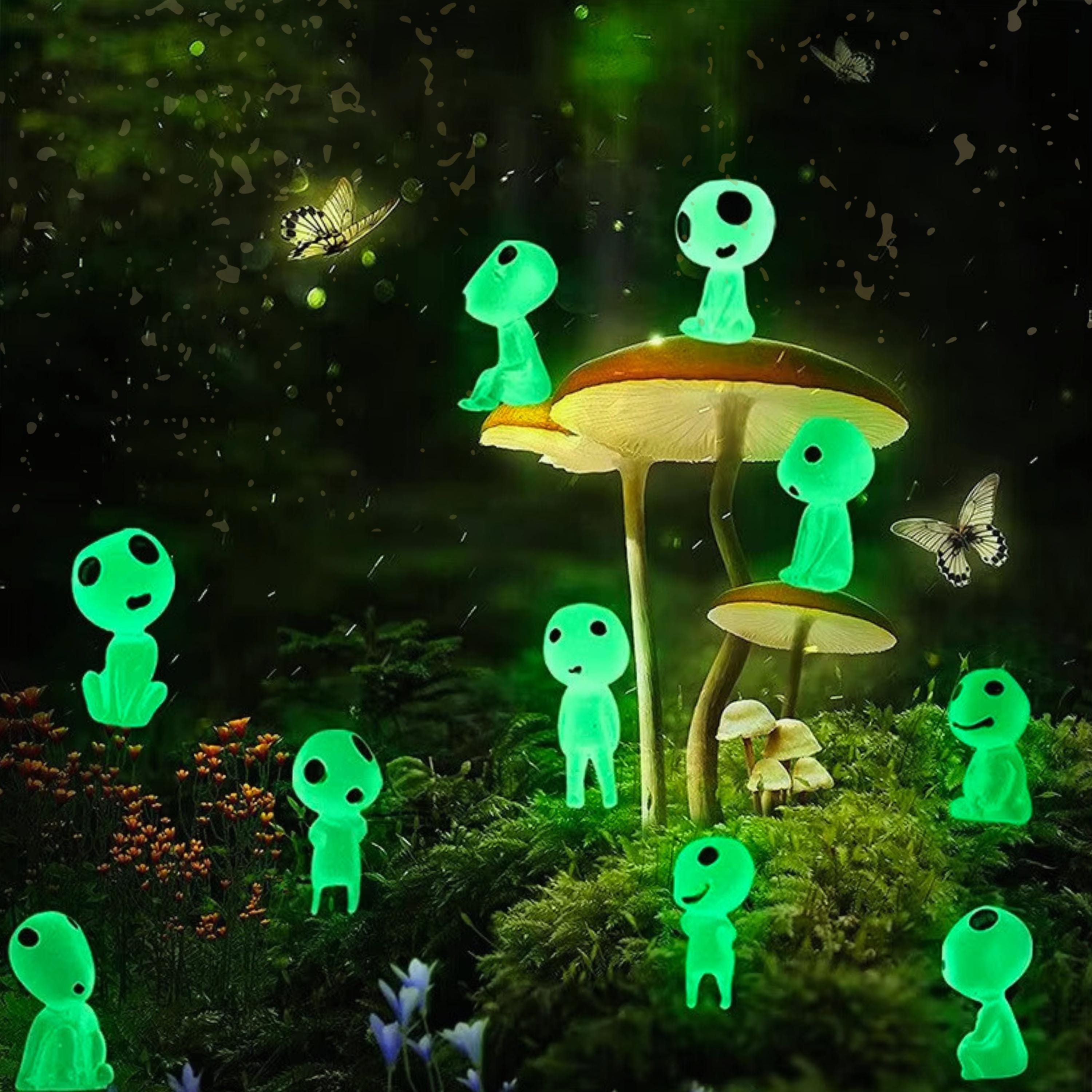 Glow in the Dark Alien Figurines Luminous Decor Party Light Decoration ...