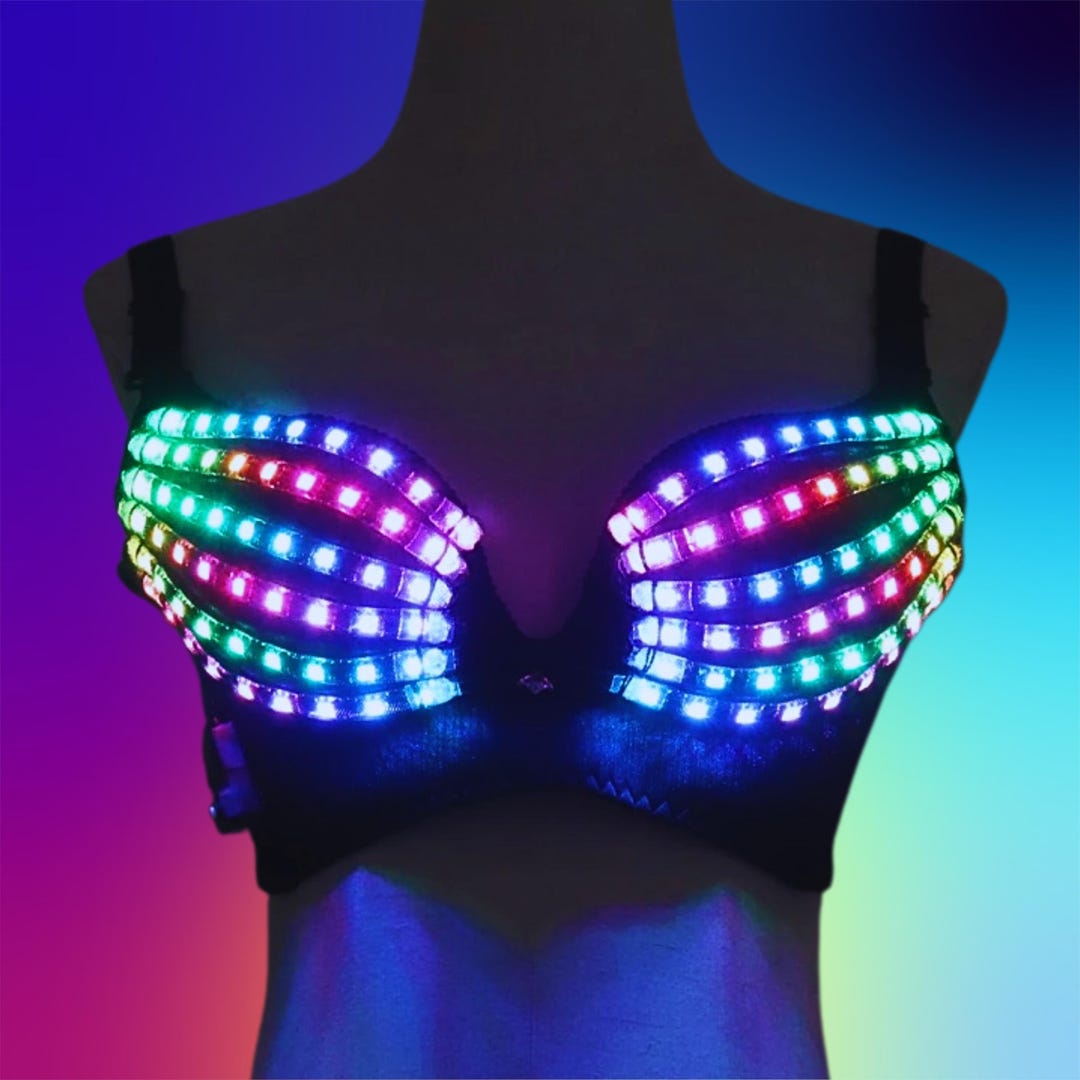 Radiant LED Bra Festival Light Party Bra Dancer Performer DJ Artist ...