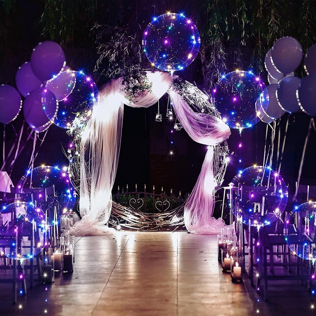 LED Ballon Multi-coloured Clear LED Light Reusable Ballon Party Light ...
