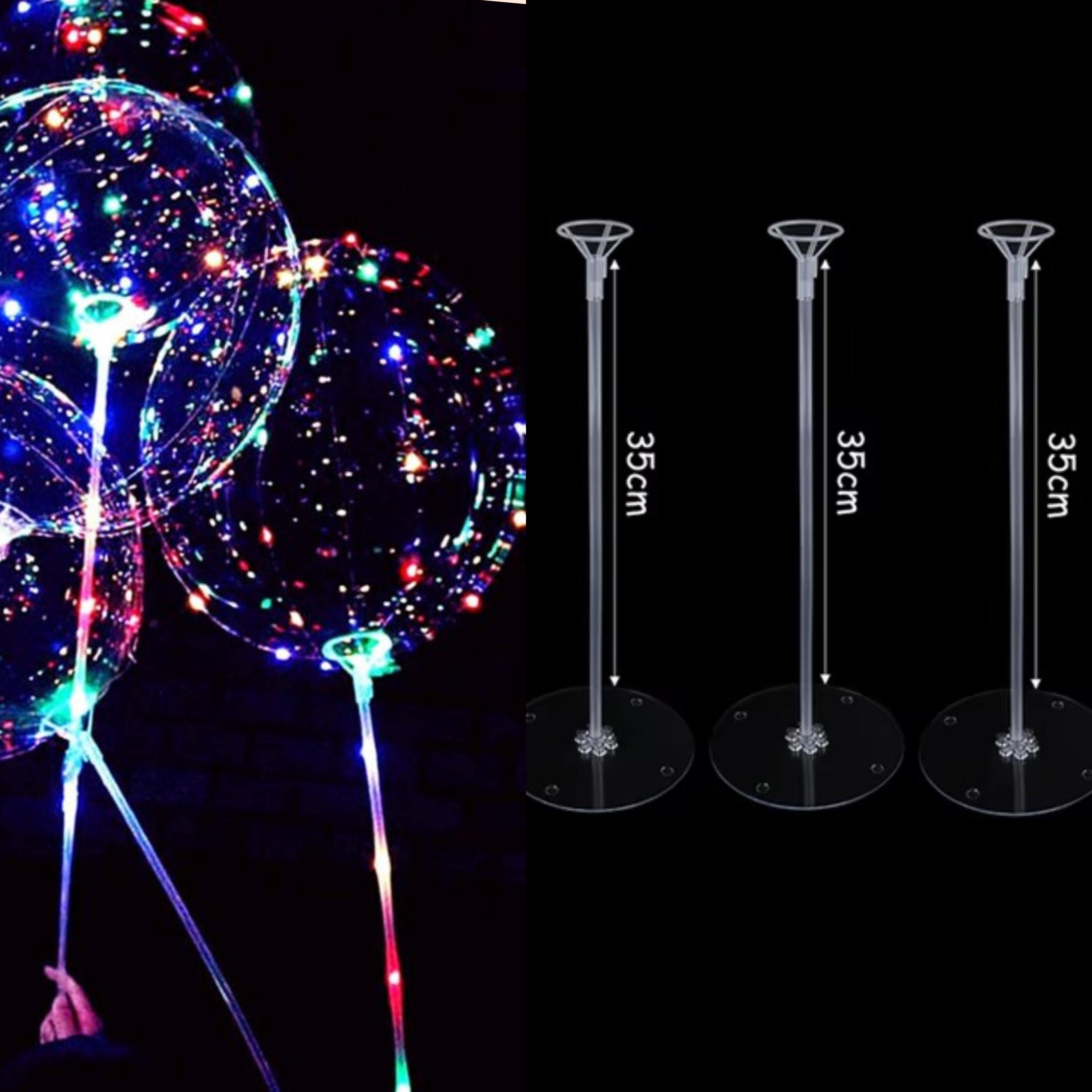 LED Ballon Multi-coloured Clear LED Light Reusable Ballon Party Light ...