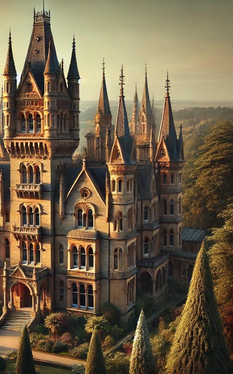 Victorian Castle Image - Etsy