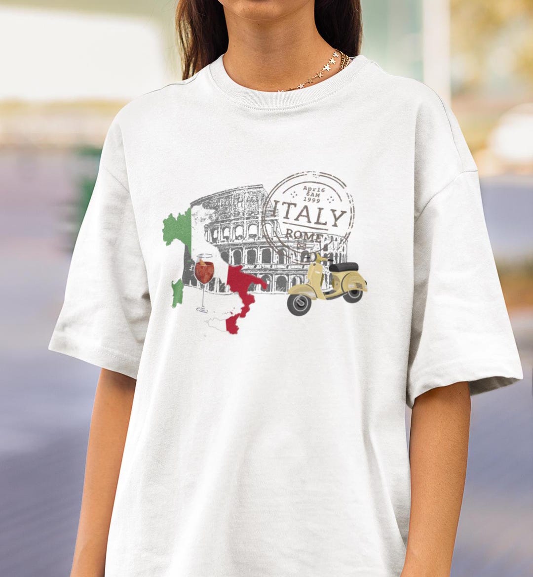 Italian Flag Collage Tee, Italia T-shirt, Travel Gift, Italy Shirt ...