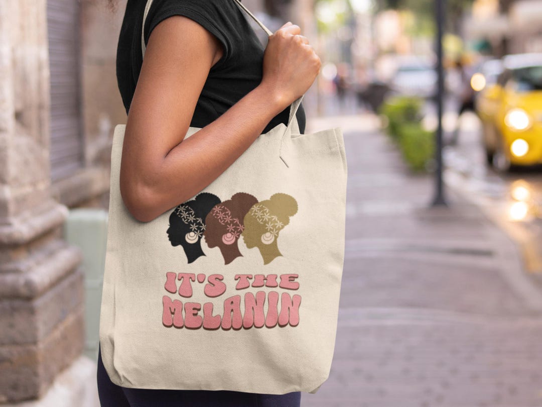 It's the Melanin Canvas Tote Bag POC Gift Birthday Christmas Gift for ...
