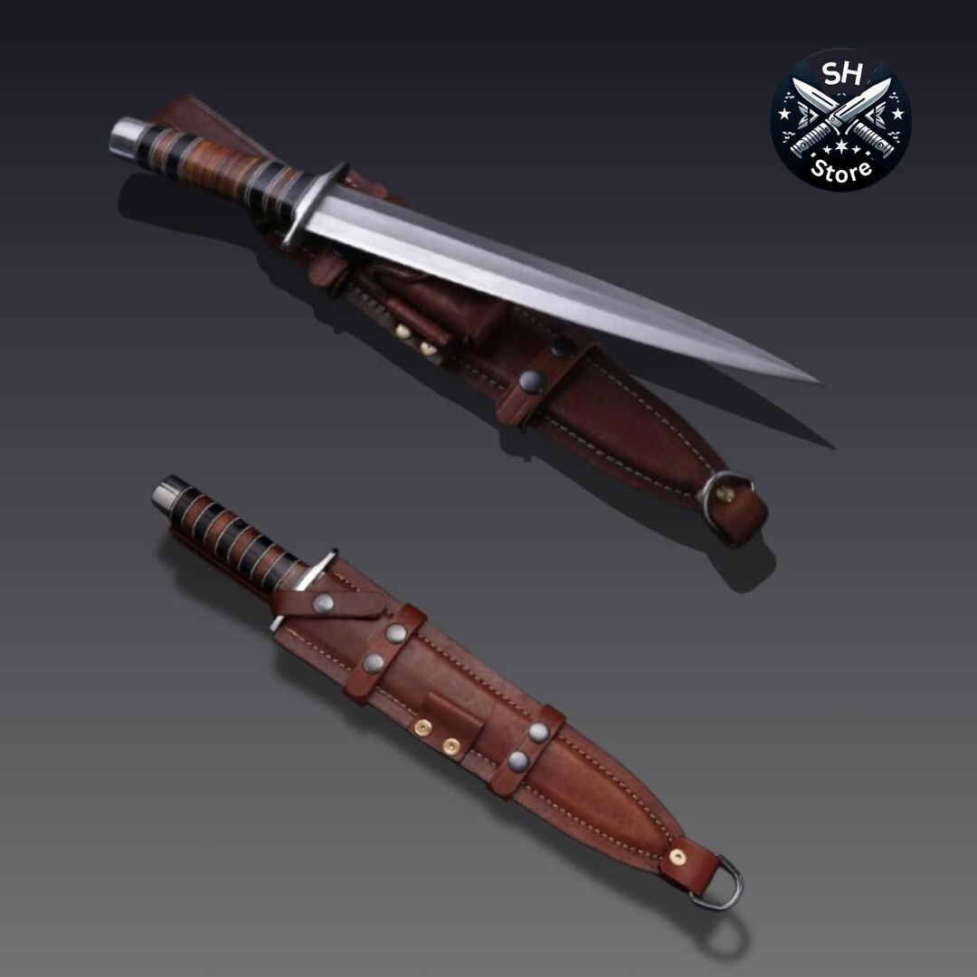 Pack of 2 Arkansas Toothpick Custom Handmade D2 Steel Double Edge ...