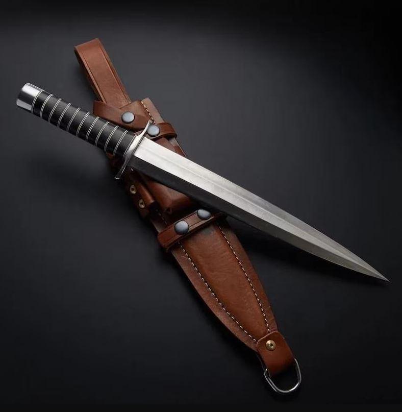 Arkansas Toothpick Dagger Custom Handmade D2 Steel Double Edge Hunting ...