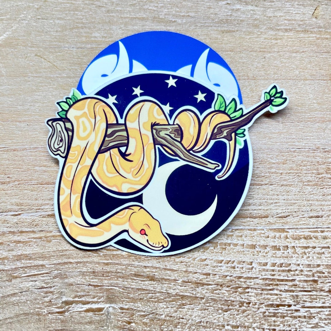 Cute Albino Snake Sticker, Gift for Snake Owner, Laptop Decal, Journal ...