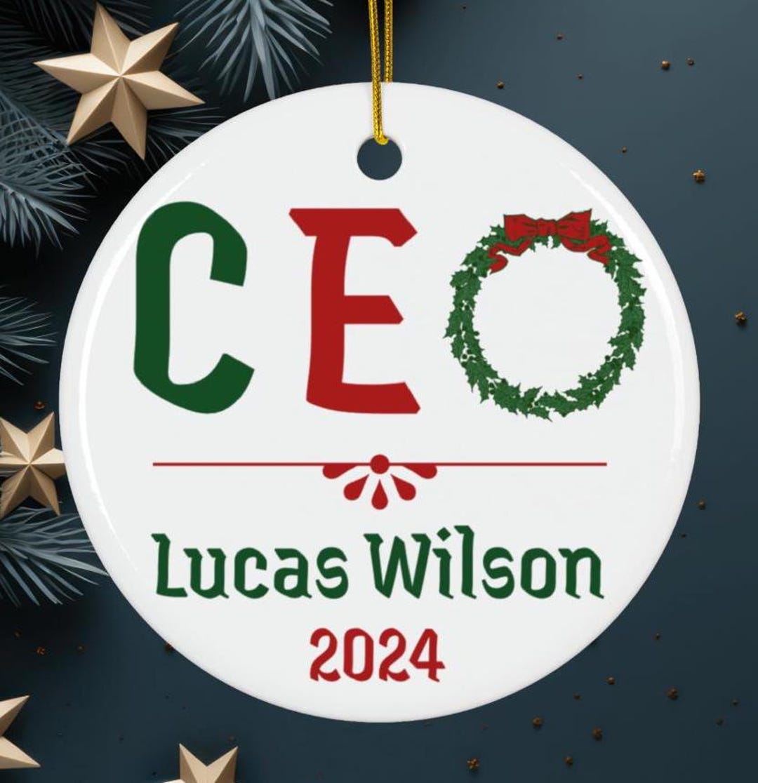 CEO Christmas Ornament Personalized Business Owner Ornament Chief ...