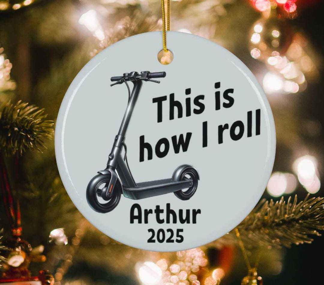 Escooter Ornament - E-scooter Christmas Ornament - Electric Scooter ...