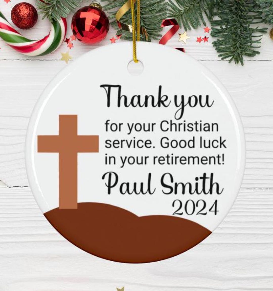 Christian Retirement Ornament for Men Personalized, Custom Retirement ...
