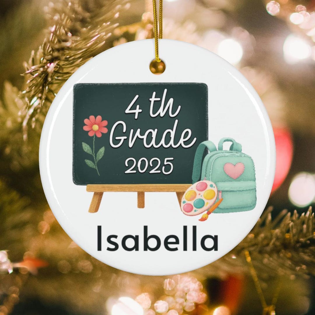 Personalized School Year Christmas Ornament - First Grade, Second Grade ...