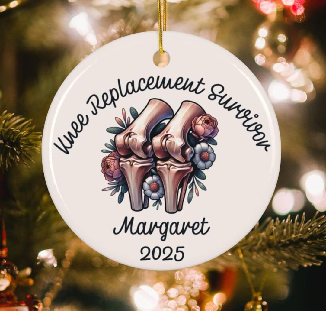 Knee Replacement Christmas Ornament, Custom Knee Surgery Ornament, Knee ...