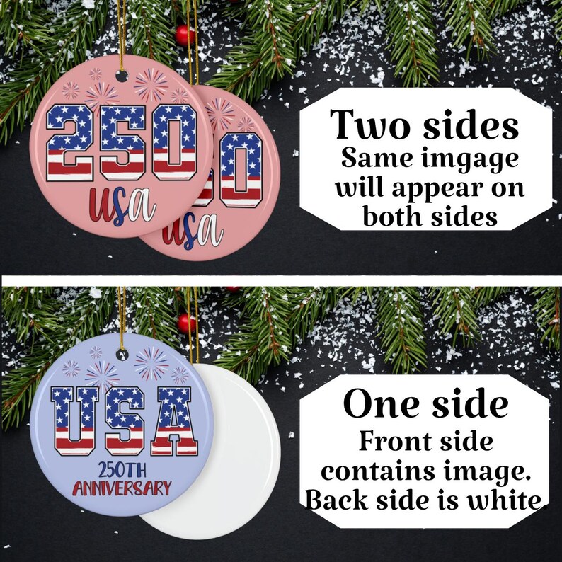 250th Anniversary of the United States of America Christmas Ornament ...
