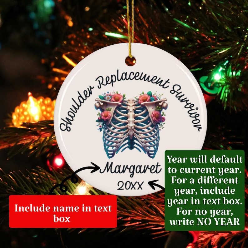 Shoulder Replacement Christmas Ornament, Shoulder Replacement Gift for ...