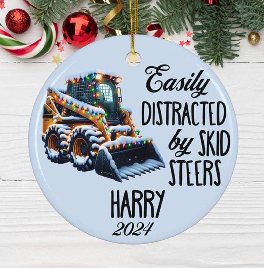 Skid Steer Christmas Ornament, Skidsteer Ornament, Construction ...