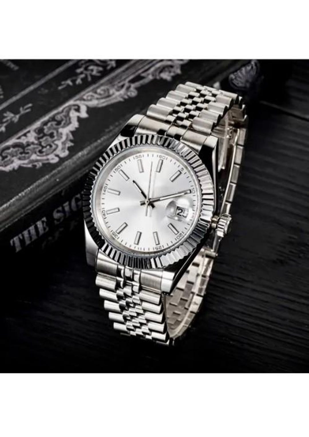 Stylish Silver Color Watch, All Stainless Steel, Watch for Men, Gift ...