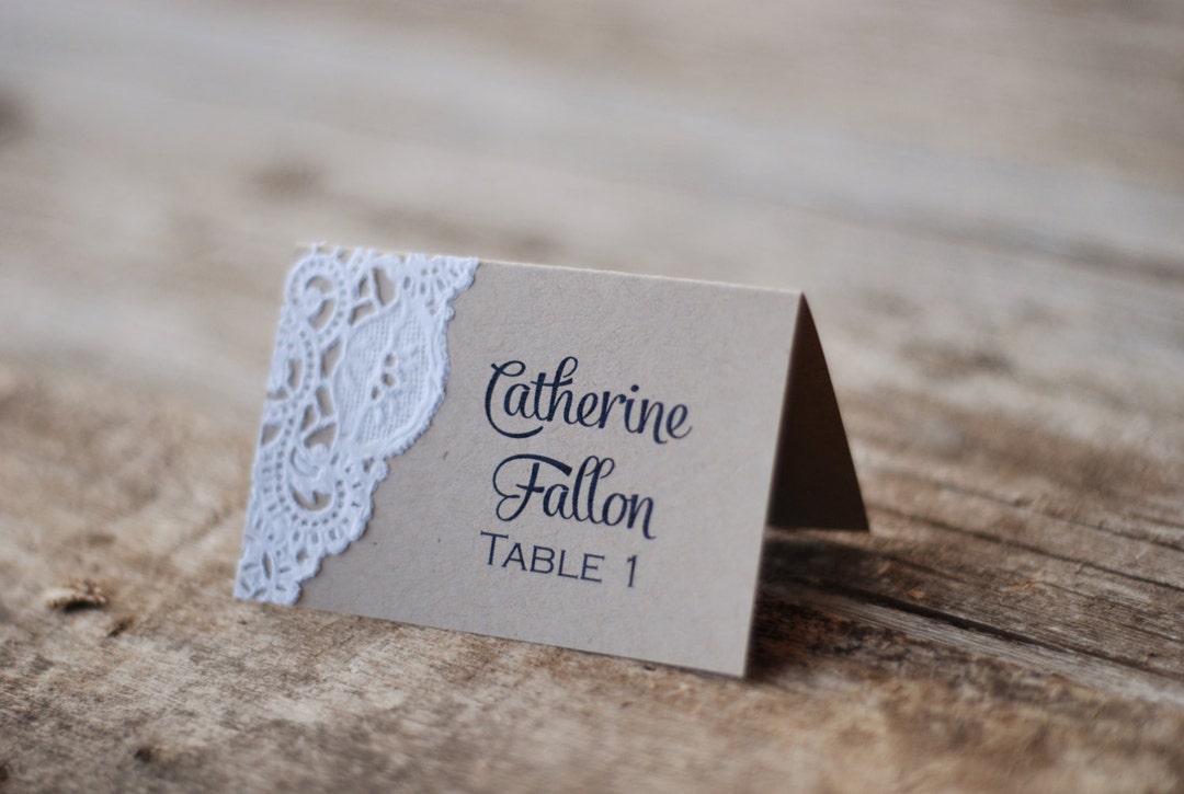 Handmade Place Card Modern Rustic Wedding Tented Table - Etsy