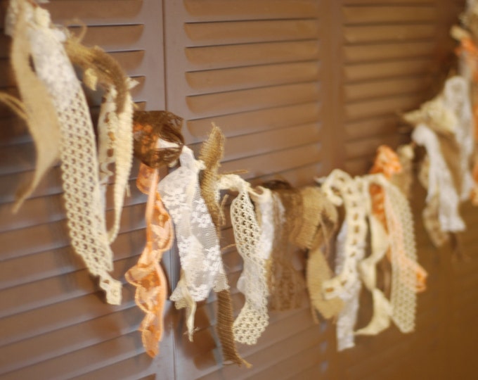 Ready to Ship Rustic Wedding Garland Bunting Vintage Lace - Etsy