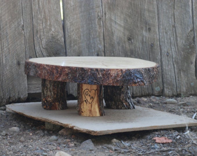18 Rustic Wood Tree Slice Cake Pedestal for Your - Etsy