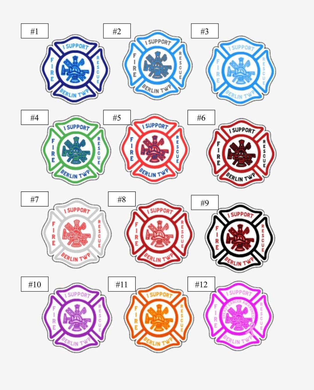 Custom I Support Fire Department Sticker - Etsy