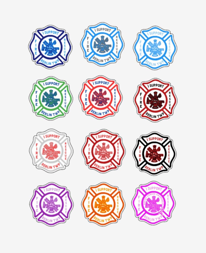 Custom “I Support” Fire Department Sticker - Etsy